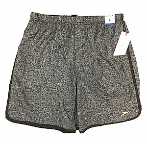 Speedo Men's Aquagon Colorblock Volley Shorts Workout & Swim Trunks (Medium, Black White)