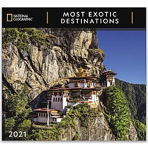 National Geographic Most Exotic Destinations 2021 Wall Calendar