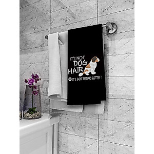 Dibor It’s Not Dog Hair It’s Saint Bernard Glitter Kitchen Towels Dish Towels Dishcloth,Cute Dog Decorative Absorbent Drying Cloth Hand Towels Tea Towels for Bathroom Kitchen,Dog Lovers Girls Gifts