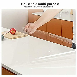 Transparent Adhesive Film Kitchen Oil Proof Sticker Protective Film Wall Protector Contact Paper Shelf Drawer Liner Film 23.62Inx118In