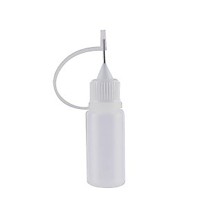 12 Pcs 10ml (0.3 oz) Squeezable Plastic Tip Applicator Bottle Dropper Bottles with Tip Caps Glue Bottle Applicator