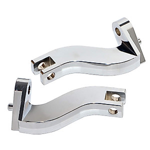 CNC Cut Passenger Rear Foot Peg Mount Kits For Harley Touring FLHT FLHR FLTR FLHX 1993-2018(Replaces HD# 50198-97B) (Chrome)