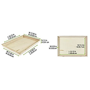 Noah39 Heavy Duty Wooden Tray (Case of 10), PacknWood - Biodegradable Serving Wood Table Trays (17" x 13" x 1.5") 210WOODTRAY39