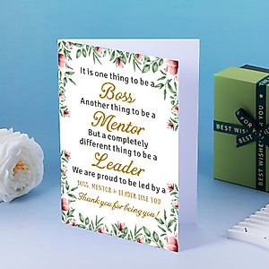 Christmas Appreciation Cards for Coworkers Leaders Boss Day Gifts for Him Her Woman Thank You Gifts for Men Boss Lady Mentor Birthday Funny Gifts for Boss Managers Supervisors Anniversary Leaving