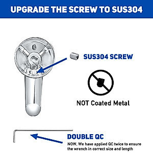 Welvzen Single Handle for H79, Shower Faucet Lever Replacement Kit for 1300/1400/13/14 Series, with SUS304 Screw & Extended Wrench