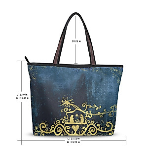 ColourLife Christmas Nativity Scene Shoulder Bag Tote Bag Handbag for Women