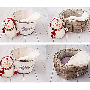 Newborn Baby Photography Props Posing Blanket, Professional for Baby Photography Contoured Posing Positioner Set with Flexible Metal Edges Diameter 34 CM