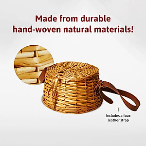 wald imports Willow Creel - Rattan Basket - Woven Baskets for Storage - Decorative Wicker Baskets