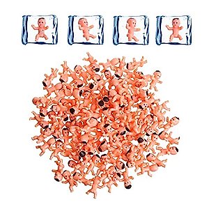 CCINEE 120 Pieces Mini Plastic Babies for Baby Shower and Ice Cubes Game Babies Party Decoretions 1 Inch