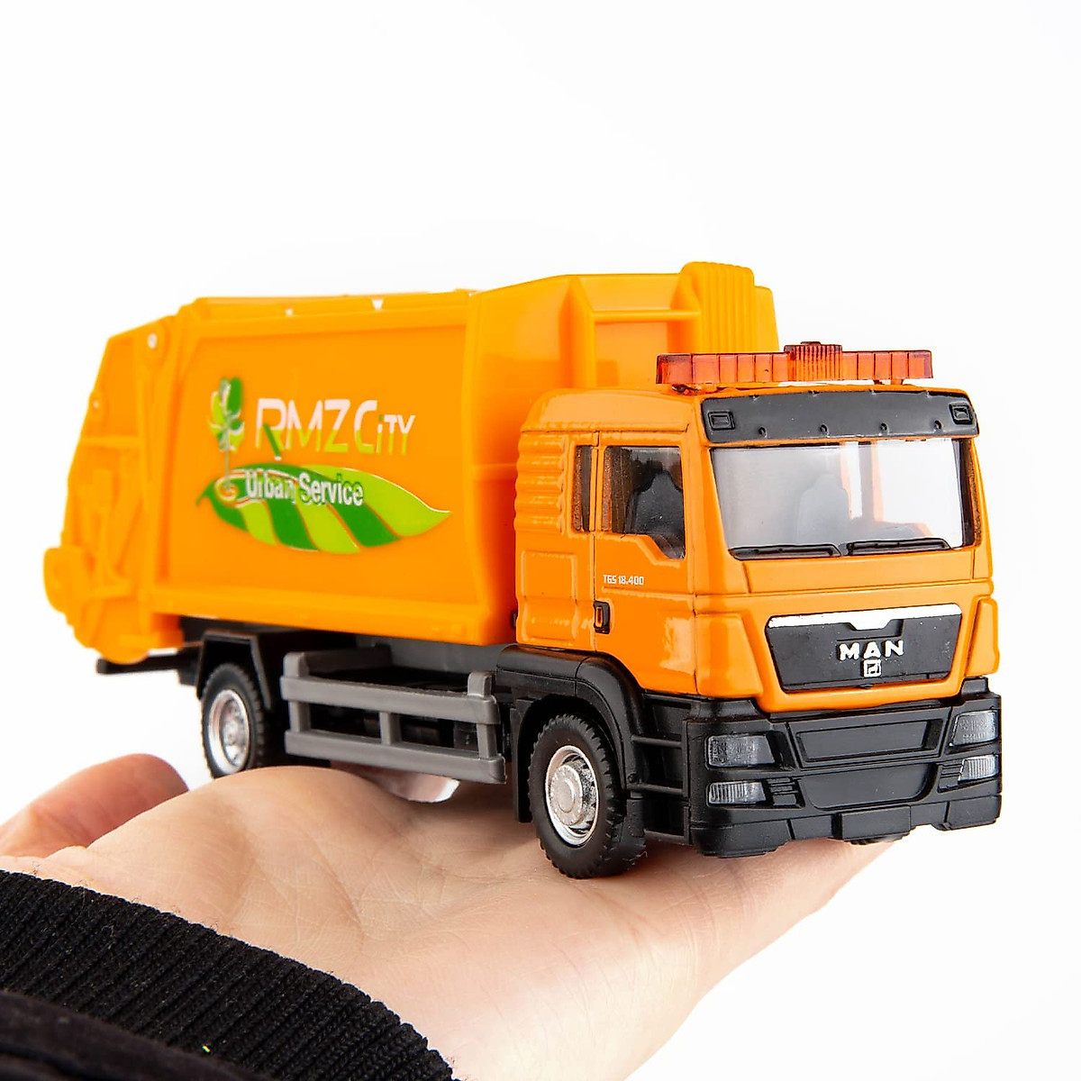 BDTCTK Compatible for Man Garbage Truck Car Model Toy Cars, Zinc Alloy Die-Cast Vehicles Kid Toys for Boy Girl Gift