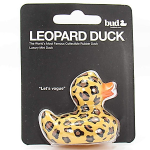 Leopard (mini) Rubber Duck Bath Toy by Bud Duck | Elegant Gift Packaging -"Let's vogue!" | Child Safe | Collectable