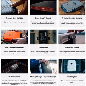 VAULTEK LifePod Secure Waterproof Travel Case Rugged Electronic Lock Box Travel Organizer Portable Handgun Case with Backlit Keypad (Rush Orange)