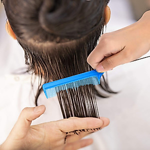 16 Pieces Rat Tail Comb Foiling Combs Steel Pin Rat Tail Fiber Heat Resistant Teasing Combs with Stainless Steel Pintail for Women Girls Hair Styling