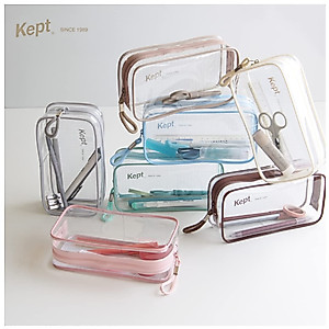 レイメイ藤井 Raymei Fujii KPF Pen Case, Kept Clear Pen Pouch, Light Gray