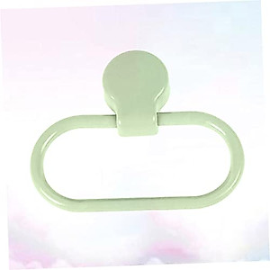 OSALADI 3pcs Adhesive for Self Holders Ring Bracket Plastic Rack Home Drill Hooks Toilet Swing Hanger Wall Shower Washroom Holder Self- Bath Hangers Storage Drilling Towel Round Mounted