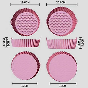 Air Fryer Silicone Basket Liner - Pack of 2 (7.5 & 8.5 inch)