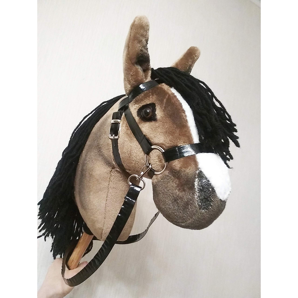 Hobby horse for kids A4 Chestnut hobby horse on stick