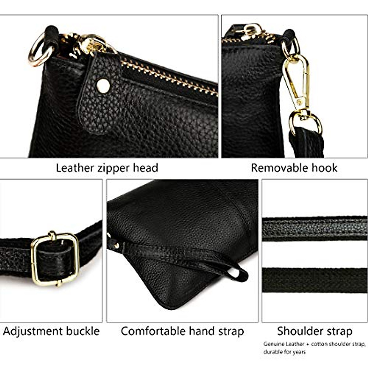 Artwell Genuine Leather Clutch Wallet for Women Wristlet Envelop Small Crossbody Purse Card Shoulder Bag (Yellow)