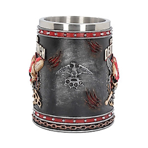 Nemesis Now B4654N9 Five Finger Death Punch Tankard 15cm, Resin w/Stainless Steel Insert, Black
