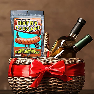 Horny Sausage Gourmet Trail Mix - Premium Food Gifts for Men - Sausage Gift for Sausage Lovers - Spicy Snack Basket Idea - Stocking Stuffers Women