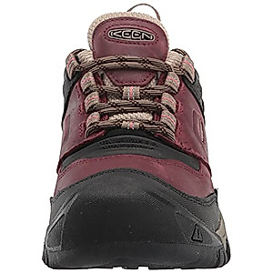 KEEN Women's Ridge Flex Low Height Waterproof Hiking Boots, Rhubarb/Brindle, 5