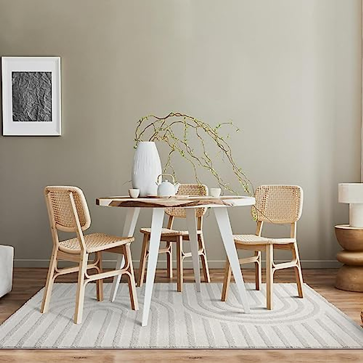 LUXE WEAVERS Modern Geometric Cream 8x10 Area Rug