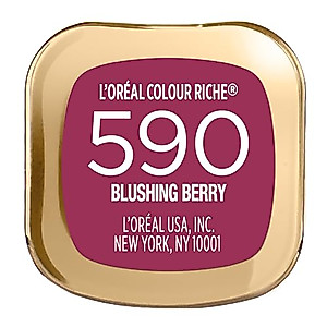 L’Oréal Paris Colour Riche Original Creamy, Hydrating Satin Lipstick with Argan Oil and Vitamin E, Blushing Berry , 1 Count
