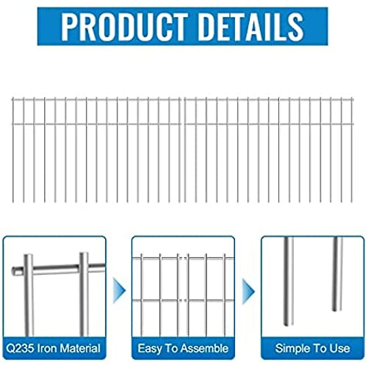 Animal Barrier Dog Fence,Spike spacing no dig Underground Decorative Garden Fencing, Ground Stakes for Cats Rabbits Critters, Under Fences for Patio Yard Outdoor,15 Pack