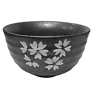 Artcome Japanese Style Ceramic Matcha Tea Bowls Rice, Soup, Cereal, Dessert Bowl Dishwasher & Microwave Safe Black