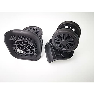 Zoofen Luggage Wheels Replacement Black Suitcase Wheels Replacement Suitcase Caster Wheels with 5 Screw Holes(Z311)