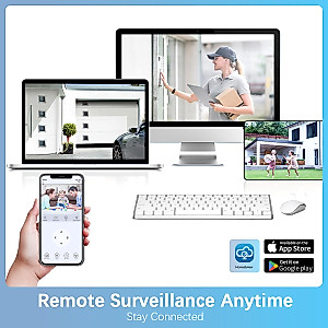 WEILAILIFE 【90ft Super Night Vision & 130°Ultra Wide-Angle】 2-Way Audio 5.0MP Outdoor Wired Extended Security Camera, Bullet Exterior Surveillance, Home Video Surveillance & Security Cameras