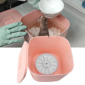 Rosvola Portable Countertop Dishwasher, 18W ABS PC Mini Dishwasher for Kitchen (Pink)