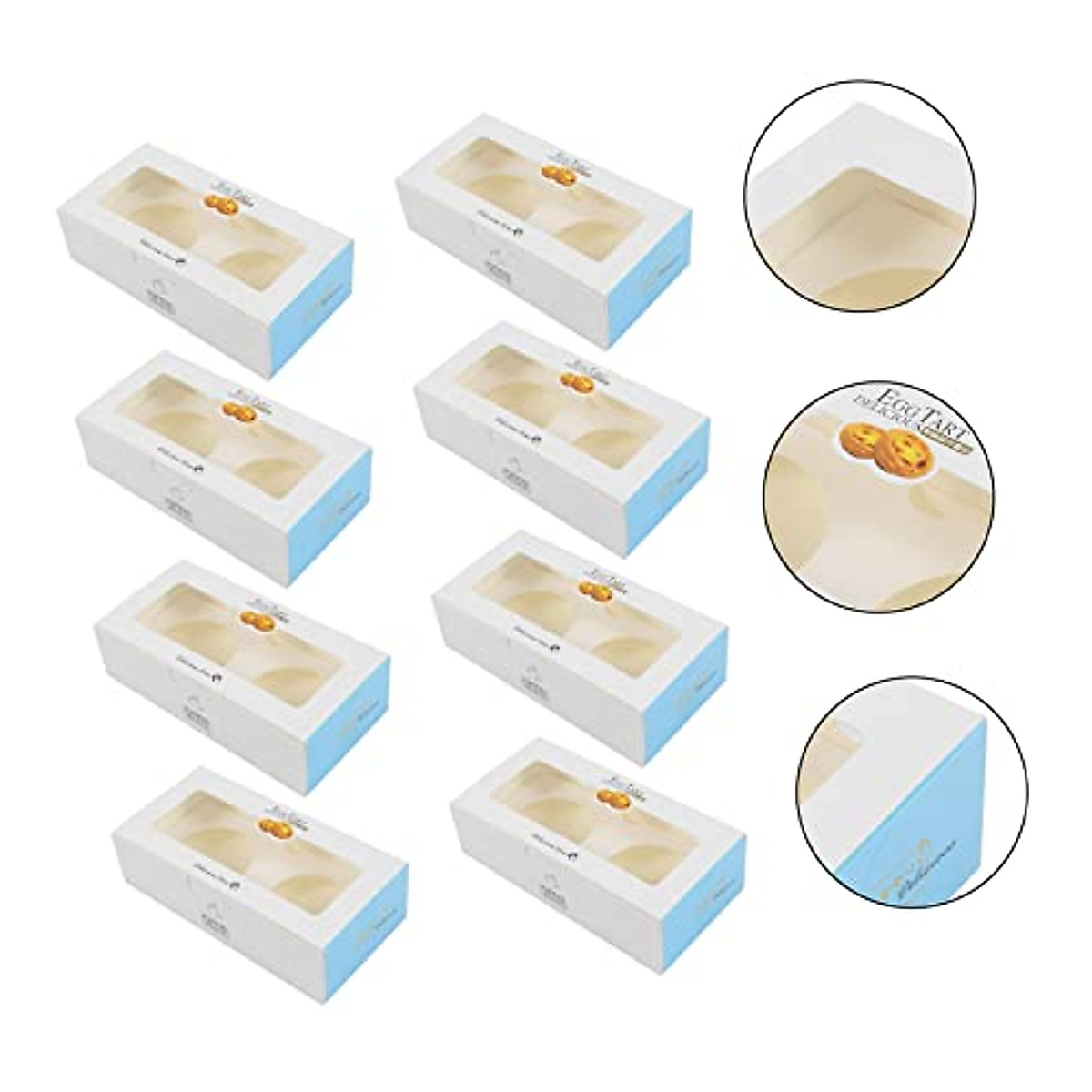 MUSISALY 25pcs Boxes Window Egg Tart Box Mini Cake Boxes Mini Muffins Window Box Bracket Gift Boxes with Lids for Presents Individual Cake Carrier Egg Tart Gift Packaging Box Cupcake Box