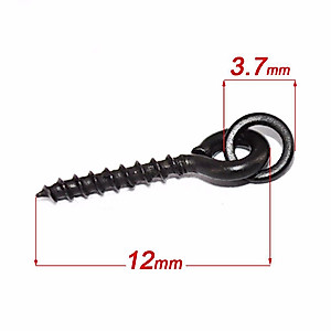 Ctzrzyt 50pcs Carp Fishing Boilie Screw with Solid Ring Bait Tool Chod Rigs Carp Fishing Hair Tackle Accessory