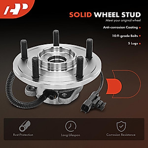 A-Premium 2 x Rear Wheel Bearing and Hub Assembly with ABS & 5-Lug Compatible with Dodge Grand Caravan 2008-2011 & Chrysler Town & Country 2008-2011 & Volkswagen Routan 2009-2011