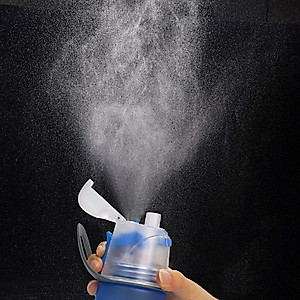 Linowos Drinking and Misting Sports Water Bottle, Non-Toxic BPA Free, Fast Water Flow Opens with 1-Click, Portable Leak-Proof Spray Cup for Cycling Fitness Camping Hiking Outdoor