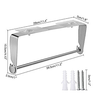 PHUNAYA Under Cabinet Paper Towel Holder Wall Mount for Home Kitchen,Stainless Steel for Large Rolls-Brushed Nickel