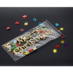 Somioco 200 pcs 4x10 in Long Resealable Cello Cellophane Bags Self Adhesive Cellophane Clear Treat Bags Opp Sealing Plastic Poly Bags 1.4 Mil for Bakery Cookies Candies Jewelry Crafts Candles Party Gift