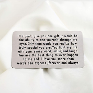 AKTAP Engraved Wallet Insert Boyfriend Birthday Gift Graduation Card Encouragement Gift Deployment Gift Fathers Day Gift For Him (metal wallet card)