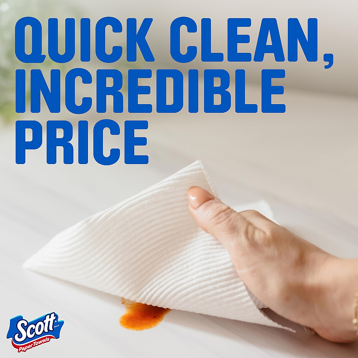 Scott Paper Towels, Choose-A-Sheet, 6 Double Rolls = 12 Regular Rolls (100 Sheets Per Roll)