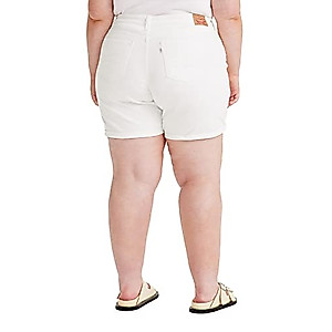 Levi's Women's Mid Length Shorts, Chalk White, 32