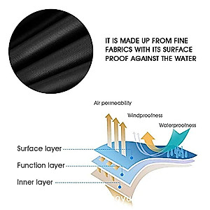 SUPTEMPO Fire Pit Cover Round for Fire Pit 22 Inch - 34 Inch, 420D Heavy Duty Fire Pit Cover, Outdoors Waterproof Windproof Anti-UV