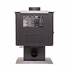 Ashley Hearth AW1120E-P 1,200 Sq. Ft. EPA Certified Pedestal Wood Burning Stove, Black