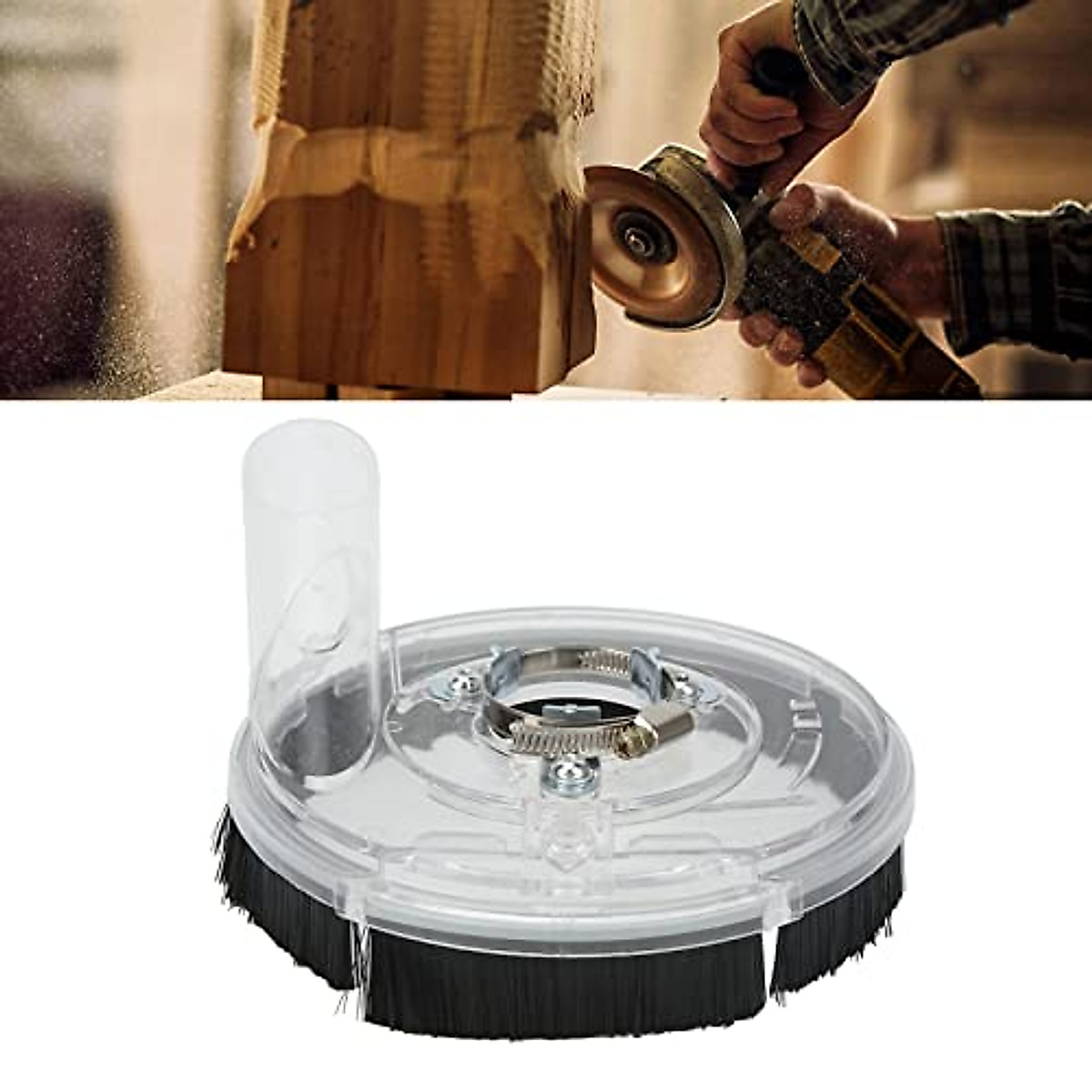 Dust Shroud, Grinder Shroud Angle Grinder Dust Collector Transparent Cover Protector for Grinding