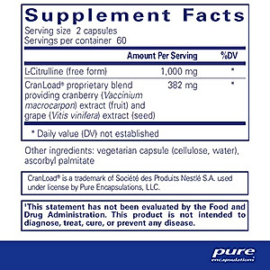Pure Encapsulations Nitric Oxide Ultra (Capsules) | Supplement to Support Nitric Oxide Production, Healthy Blood Flow, and Vascular Health* | 120 Capsules