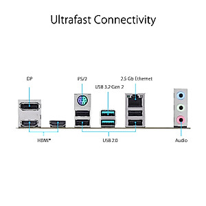 ASUS Prime B760M-A D4 Intel® B760 (LGA 1700)(13th and 12th Gen) mATX Motherboard, PCIe 4.0, 2xM.2 Slots,2.5Gb LAN, DisplayPort,Dual HDMI,Rear USB 3.2 Gen 2, Front 1 Type-C®, Aura Sync
