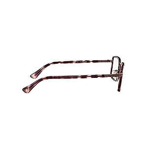Persol PO2473V Rectangular Prescription Eyewear Frames, Brown/Striped Bordeaux/Demo Lens, 49 mm