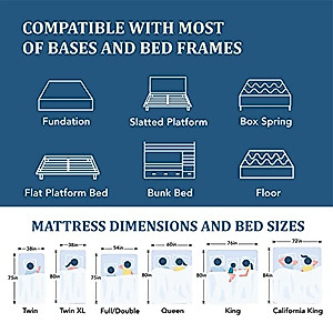 Full Size 8 inch Mattress, Bamboo Charcoal Infused Gel Memory Foam Mattress, Cooling Mattress for Pressure Relief with Fiberglass Free Cover, Medium Firm, CertiPUR-US Certified (Full)