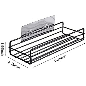 GIVIMO Shower Caddy with Powerful Adhesive No Drilling Shower Shelves Wall Mounted Shower Organizer Black Bathroom Shower Rack Perfect Shower Caddy Shelf for Your Daily Use