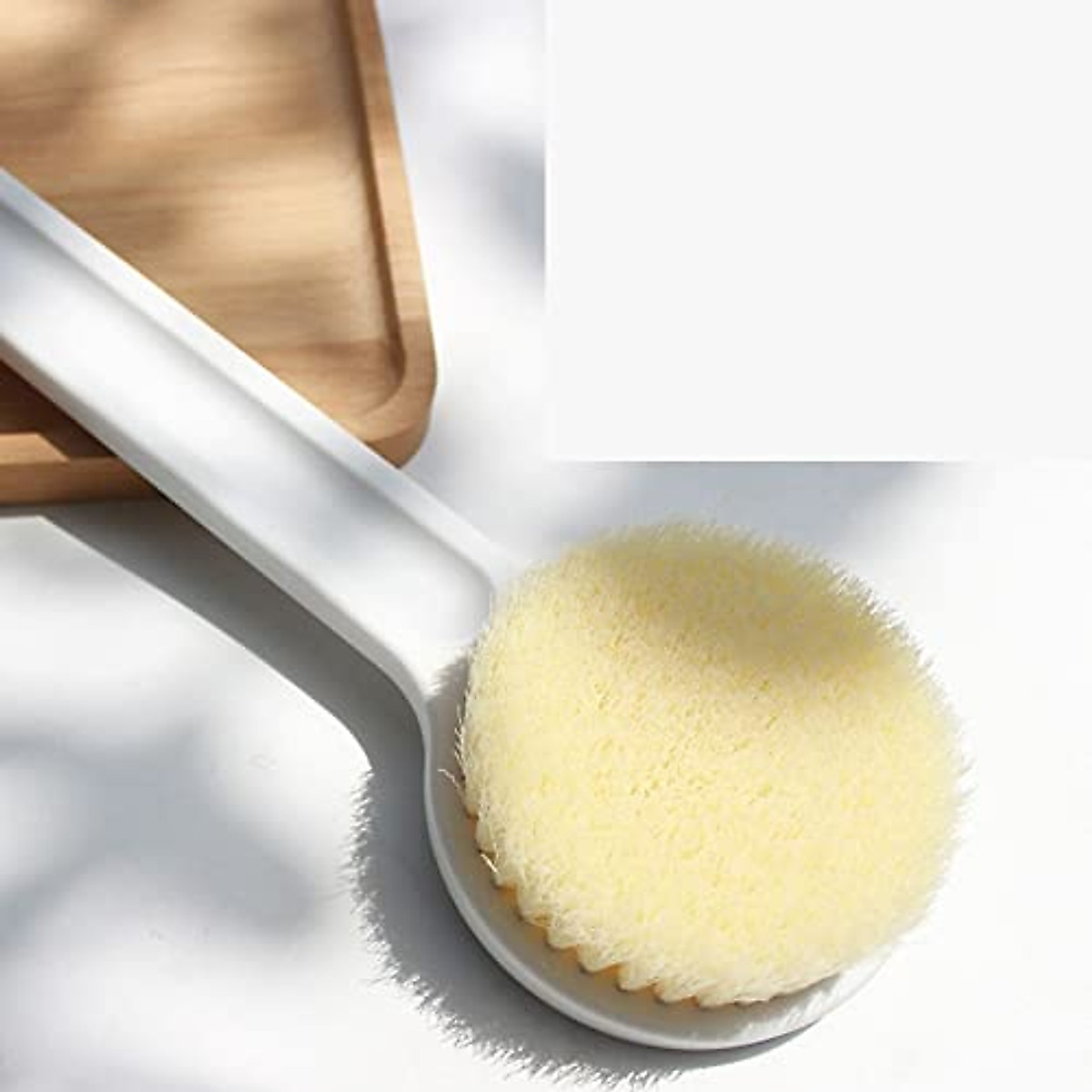 INGVY Dry Brushing Body Brush 1pc Long Handle Bath Brush Soft Body Scrubber Shower Exfoliator Scrub Skin Massager Nylon Cleaning Brush Bathroom Accessories